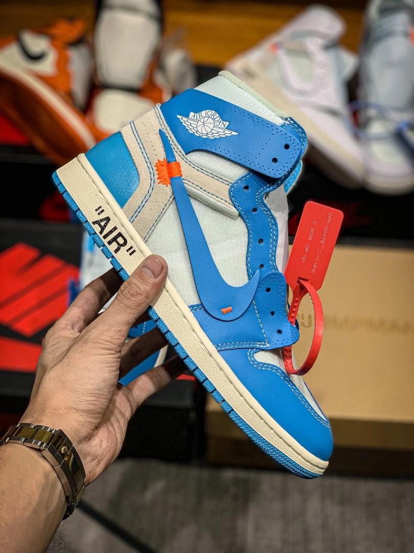 Nike Air Jordan 1 Unc Off White, Men's Fashion, Footwear, Sneakers on ...