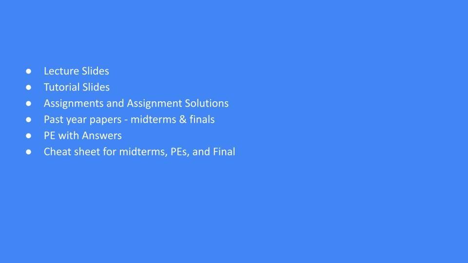 CS1010E Essential KIT (Cheet Sheet & Answers for PE as well) (got A ...