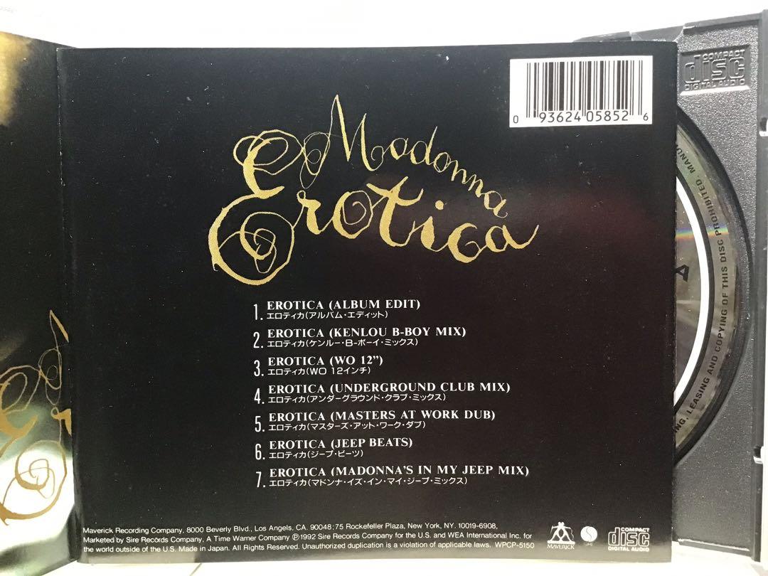 CD SINGLE Madonna - Erotica OOP JAPAN ORIGINAL 1992 PRESS Anubis 90s Pop, Hobbies & Toys, Music ...