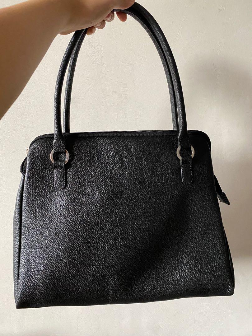 Our Tribe Genuine Leather Tote Bag (Black), Women's Fashion, Bags ...