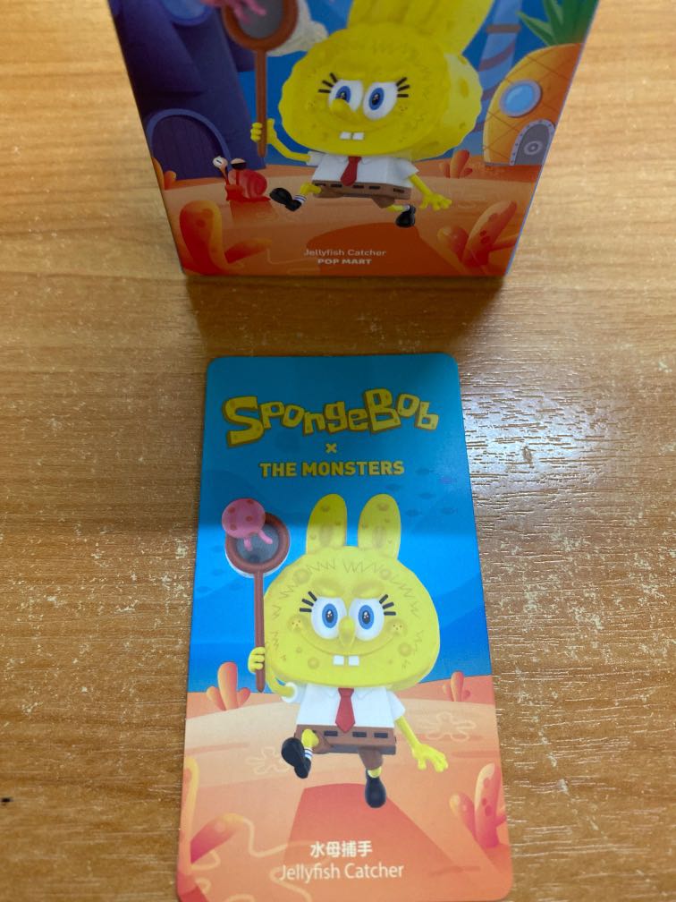 Popmart labubu spongebob, Hobbies & Toys, Toys & Games on Carousell