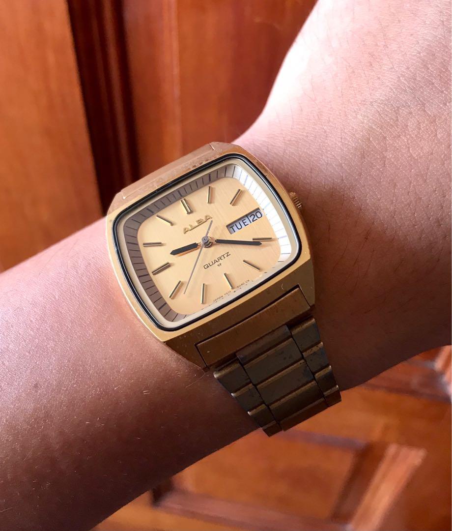 *Rare!* Vintage Alba Quartz Watch Gold, Luxury, Watches on Carousell