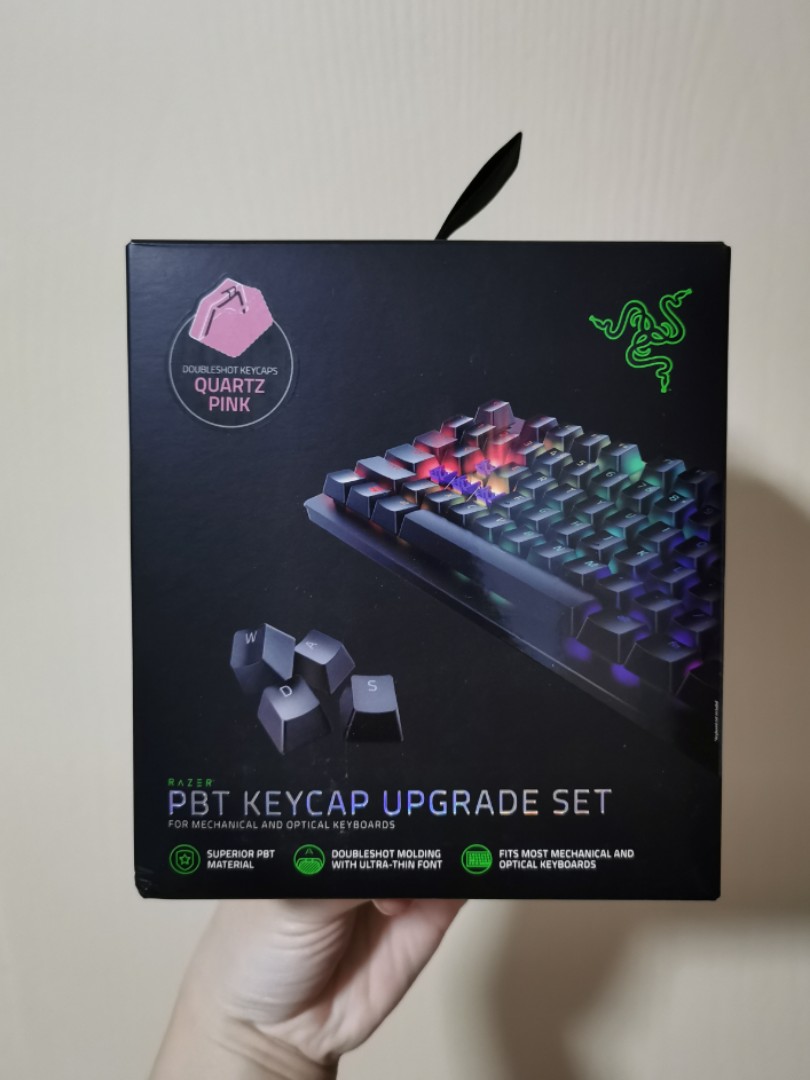 Razer PBT keycap upgrade set (Quartz Pink), Computers & Tech, Parts ...