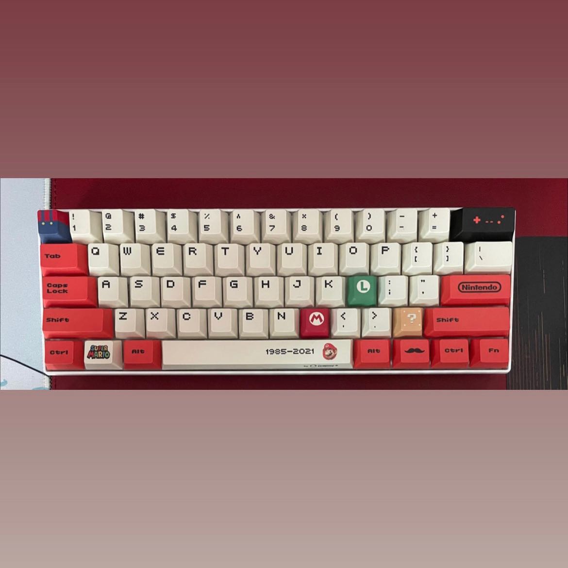 Rk61 with Super Mario keycaps, Computers & Tech, Parts & Accessories ...