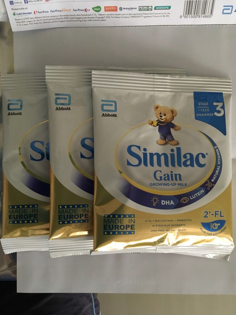 Similac Gain Stage 3 Sachets & Vouchers, Babies & Kids, Nursing ...