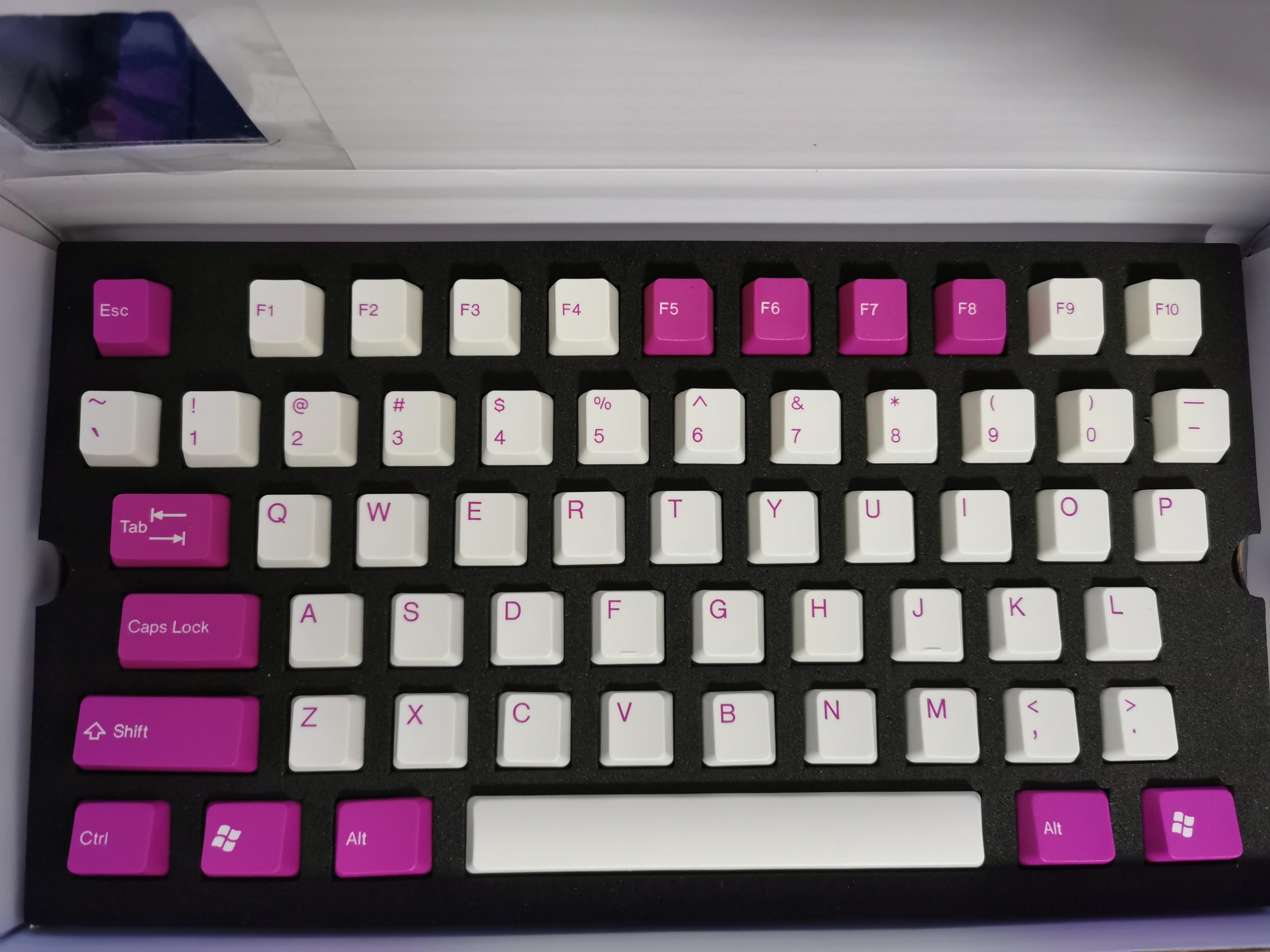 TEMPEST keycaps (white/magenta), Computers & Tech, Parts & Accessories ...
