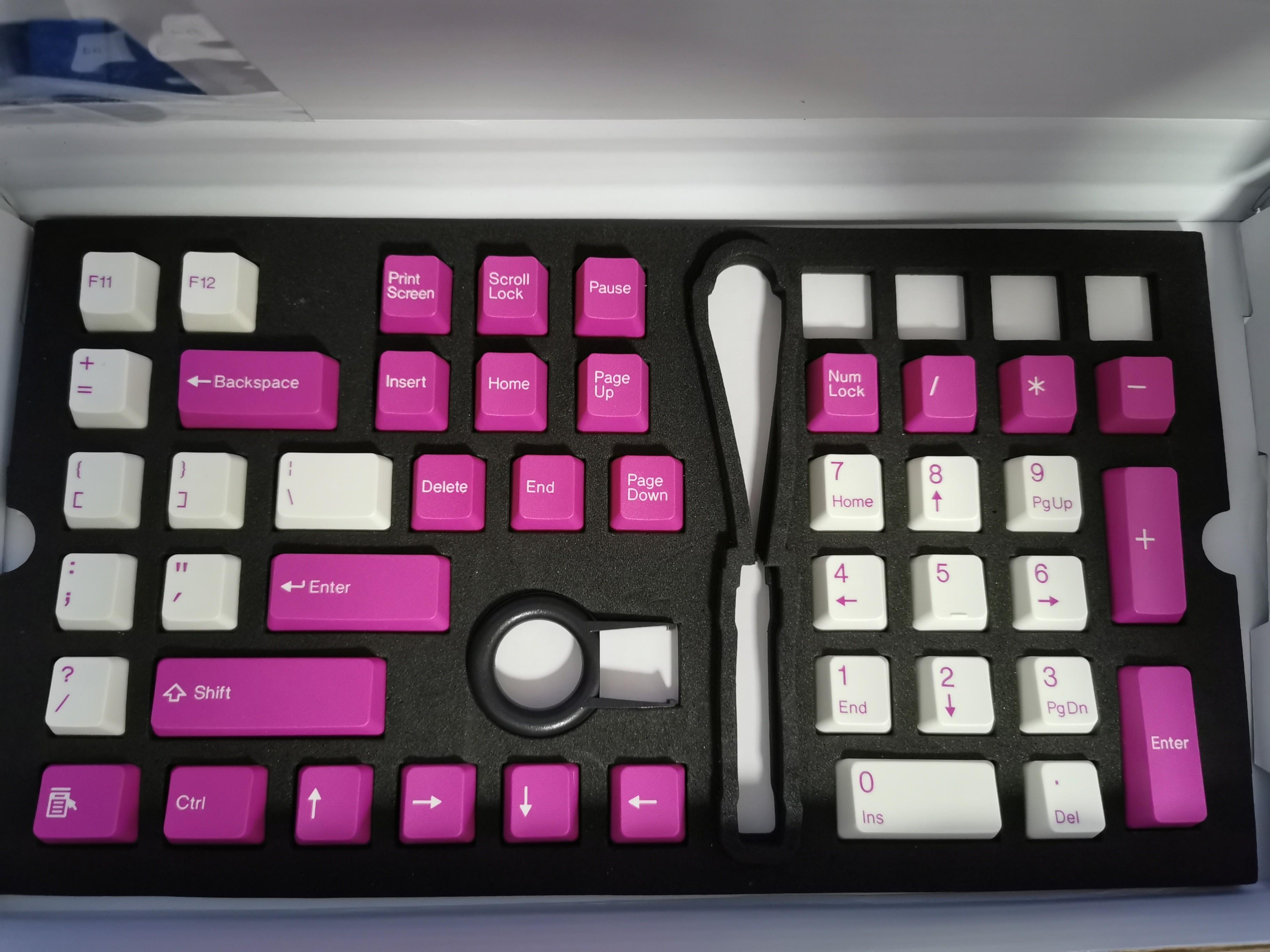 TEMPEST keycaps (white/magenta), Computers & Tech, Parts & Accessories ...