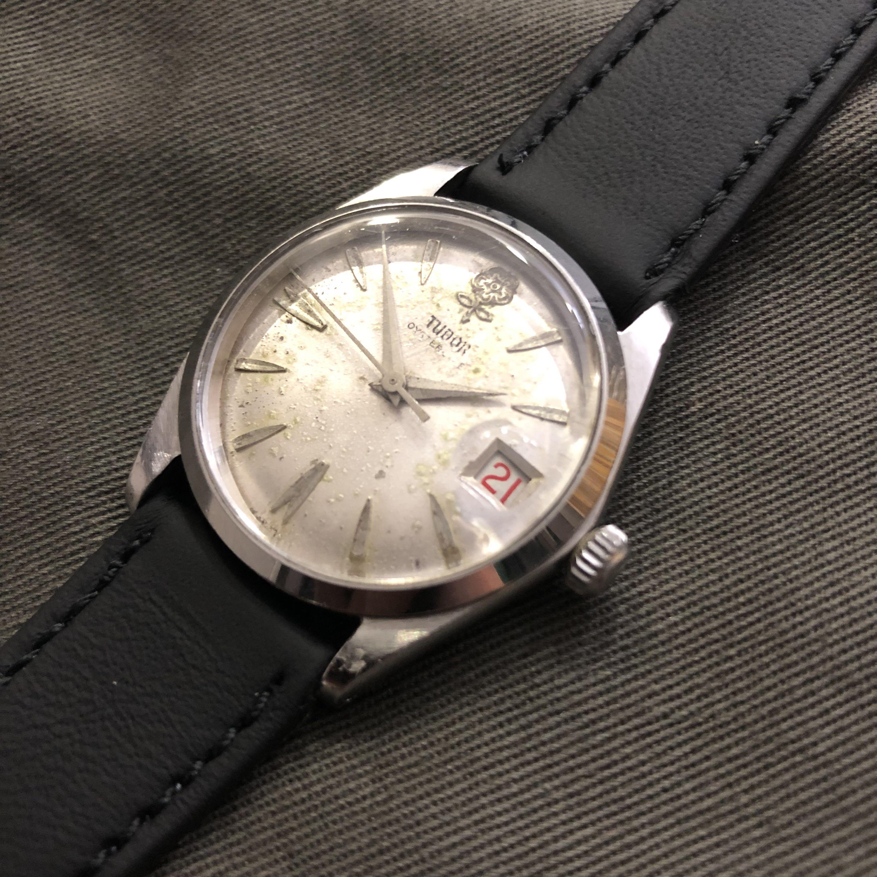 Tudor Big Rose Oysterdate Hand Winding Men Vintage Watch 34mm (Tropical ...