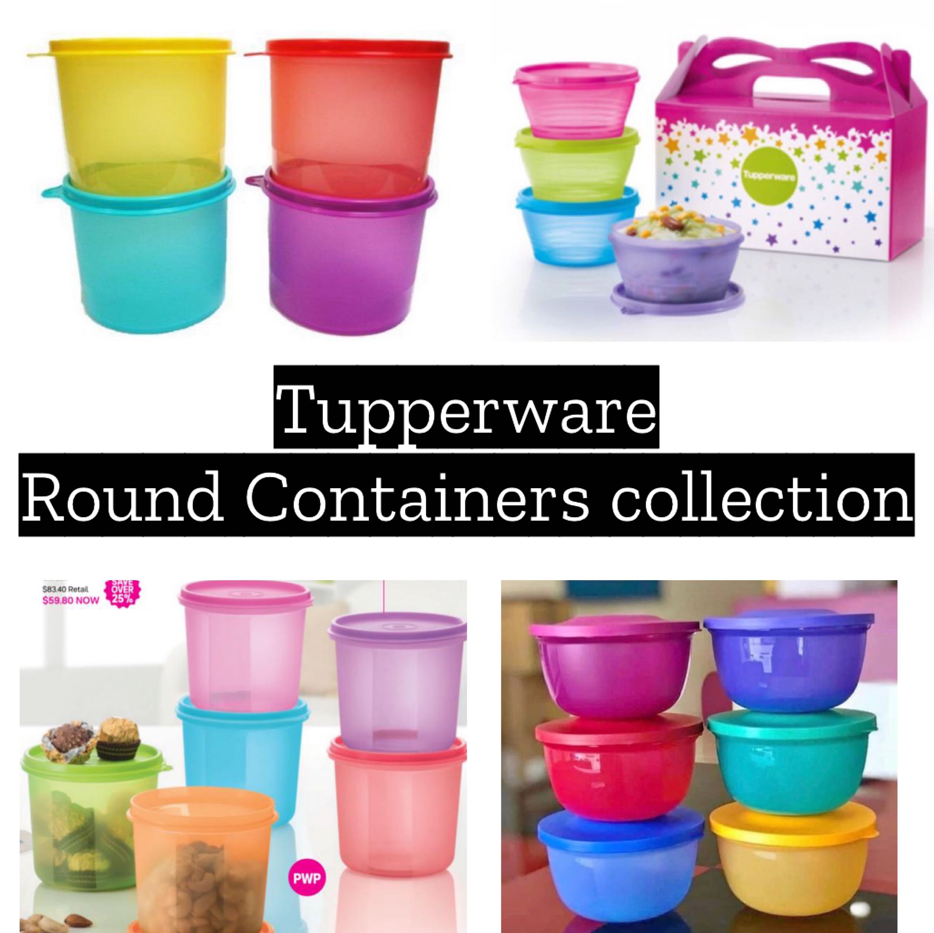 Tupperware Round Containers collection, Furniture & Home Living ...