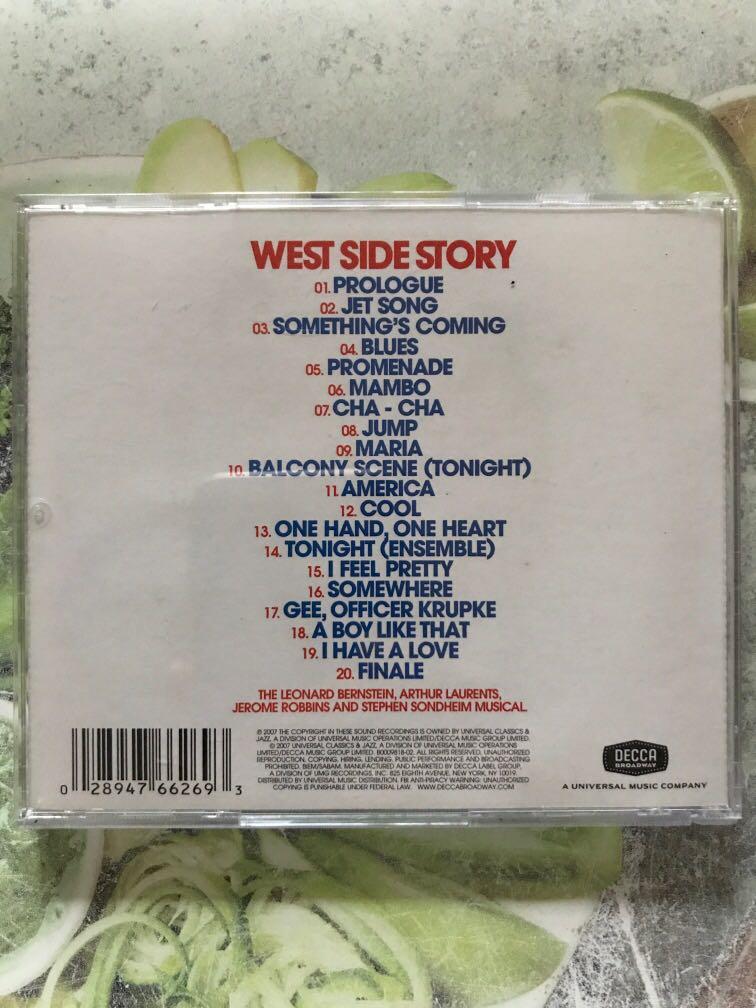 WEST SIDE STORY 美版 CD聖經推介 發燒天碟, 興趣及遊戲, 音樂樂器 & 配件, 音樂與媒體 - CD 及 DVD ...