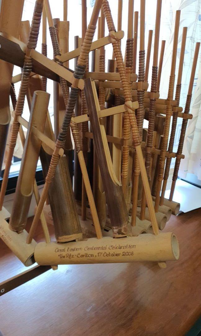 Angklung set bamboo musical instrument, Hobbies & Toys, Music & Media ...