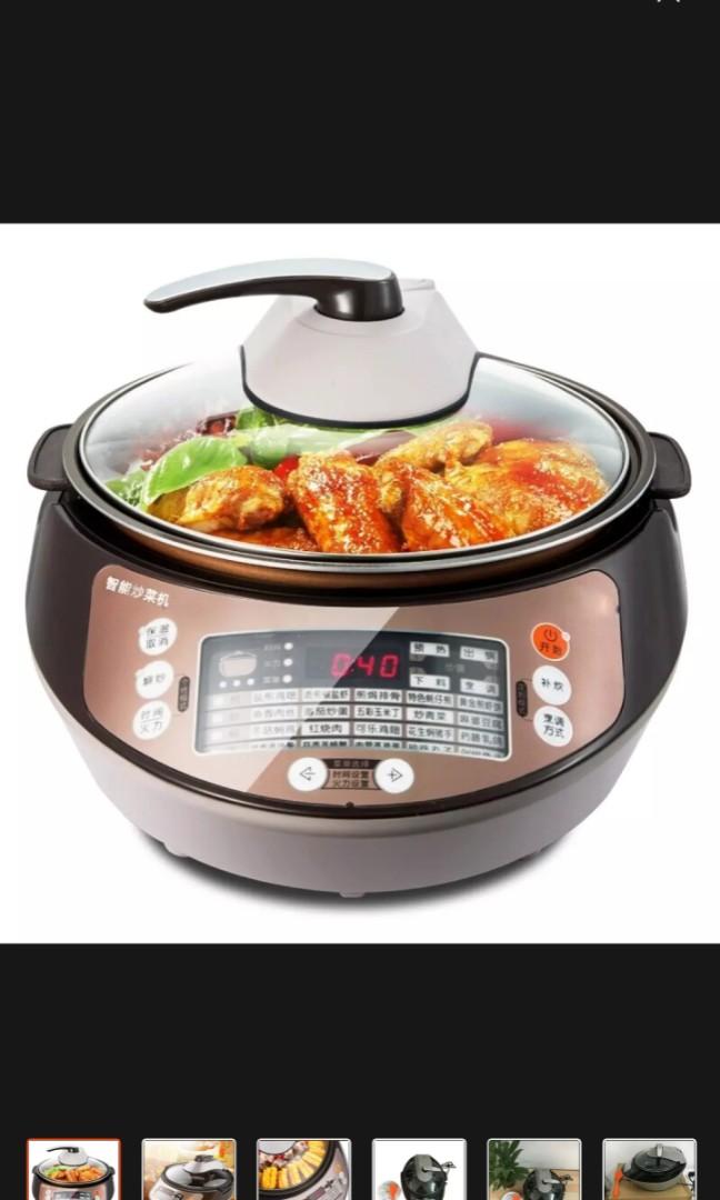 Automatic auto cooking stir fry cooker machine, TV & Home Appliances ...