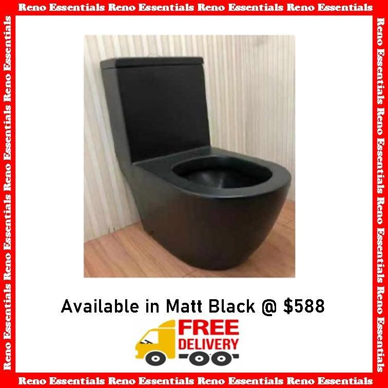 Black Toilet Bowl Vera, Furniture & Home Living, Bathroom & Kitchen ...