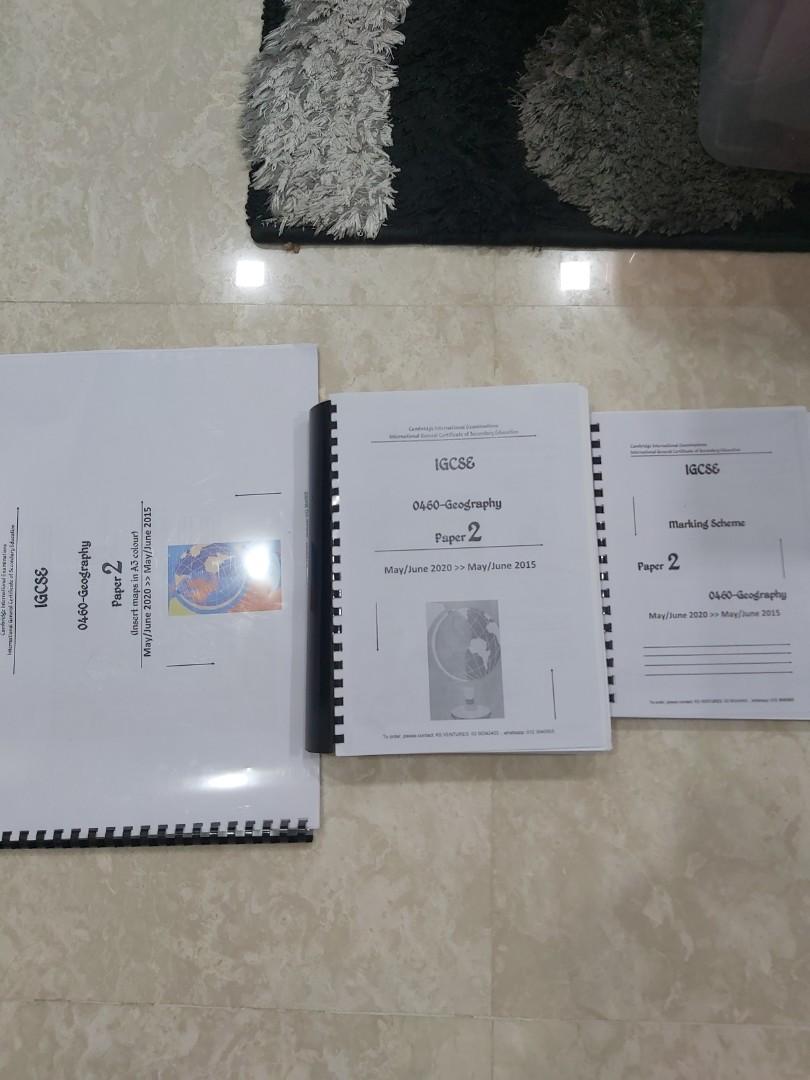 Cambridge IGCSE 0460 Geography Past Papers for Paper 2 & Paper 4 ...