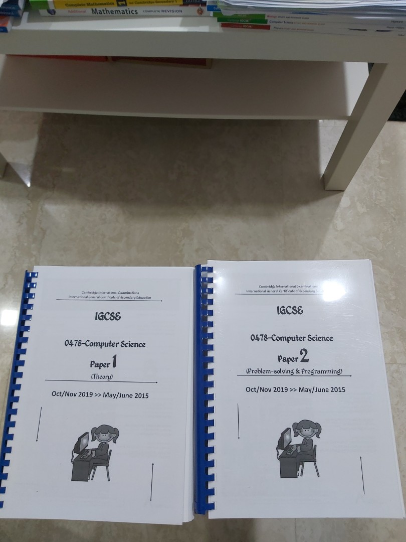 Cambridge IGCSE Computer Science Paper 1 & Paper 2 Past Papers and Mark ...