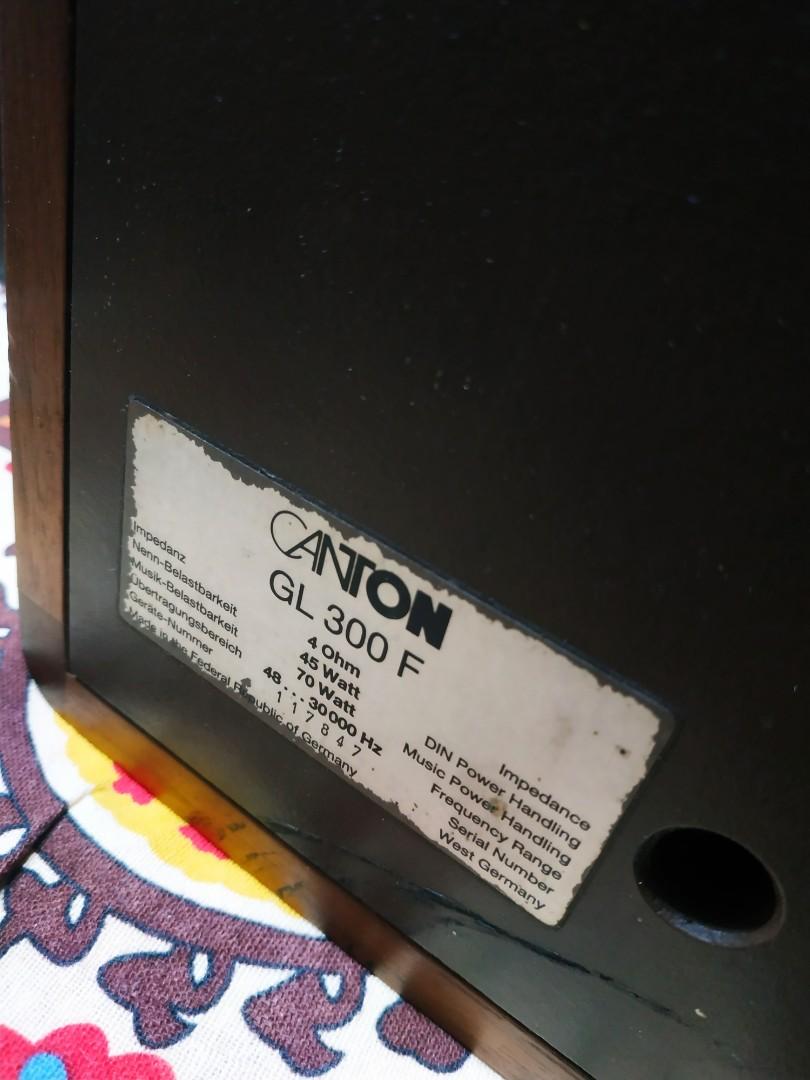 CANTON GL 300 F SPEAKERS (ULTRA RARE), Audio, Soundbars, Speakers ...