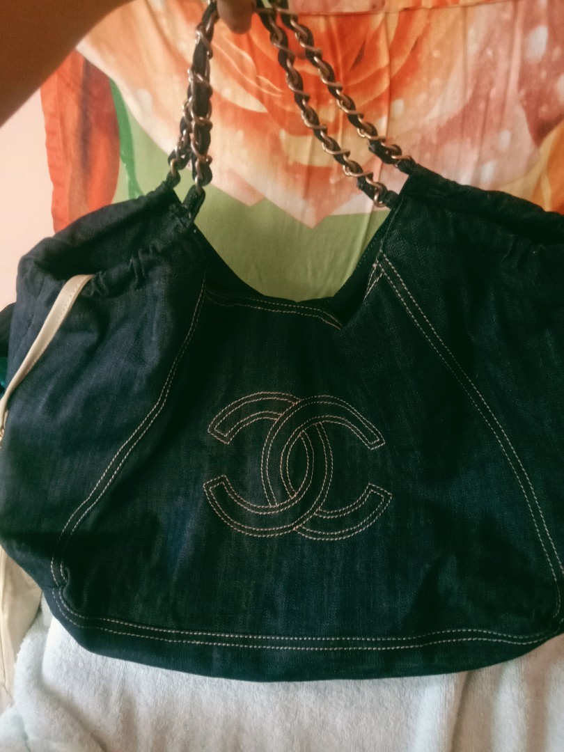 Chanel Denim with Holo sticker, Women's Fashion, Bags & Wallets ...
