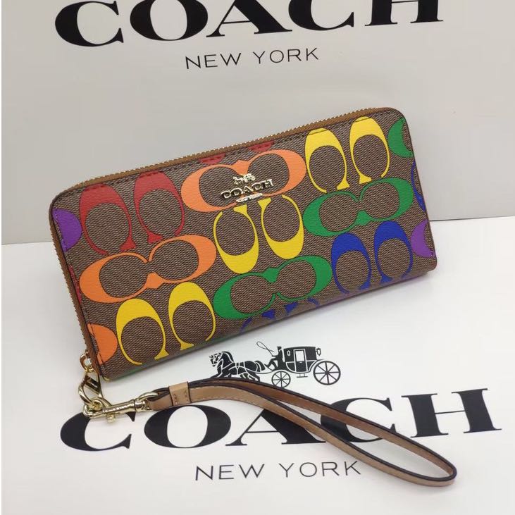 Coach Rainbow Signature Wallet, Women's Fashion, Bags & Wallets ...