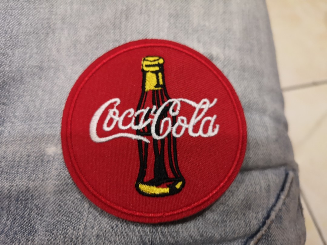 Coca Cola Embroidery Patches Bottle Design, Furniture & Home Living ...