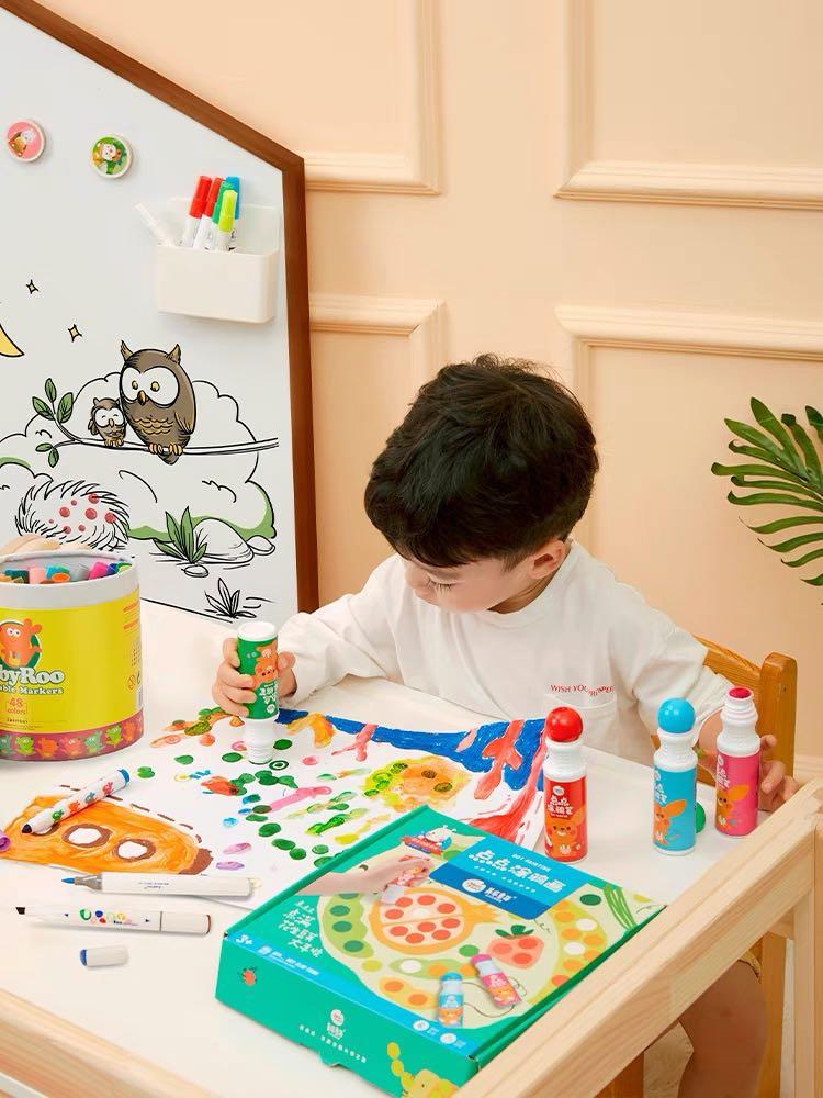 Dot painting set (6 dot markers + 51 coloring sheets), Hobbies & Toys ...
