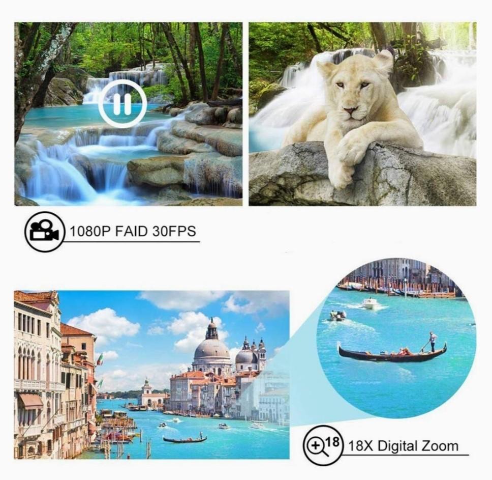 FHD Video Camera Camcorder, 1080P 24.0 Mega Pixels High Definition ...