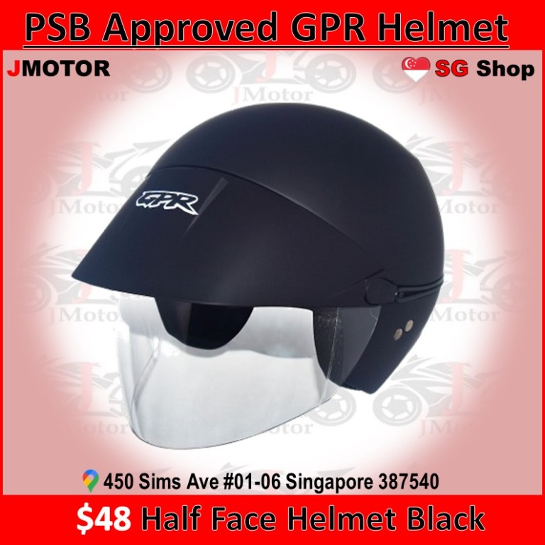 GPR helmet half helmet psb approve, Motorcycles, Motorcycle Accessories ...