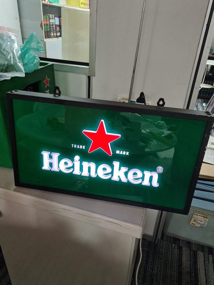 HEINEKEN SIGNAGE WITH LIGHT, Hobbies & Toys, Memorabilia & Collectibles ...