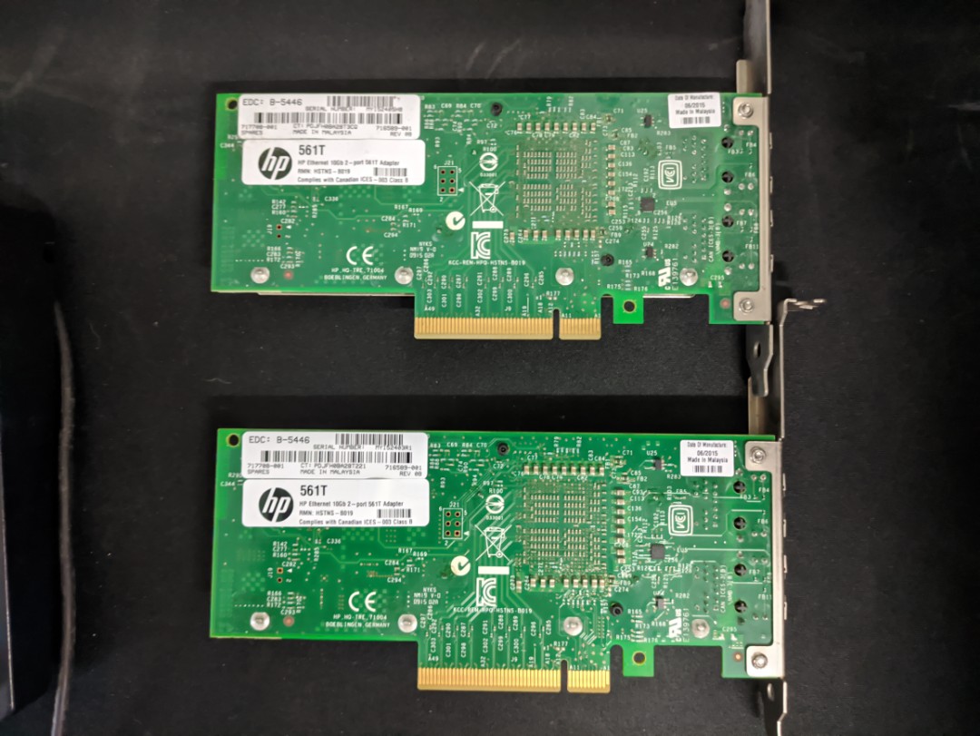 HP 561T Dual Port 10Gb RJ45 Network Card, Computers & Tech, Parts ...