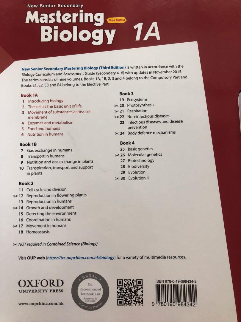 Mastering Biology 1A, 興趣及遊戲, 書本 & 文具, 教科書 - Carousell