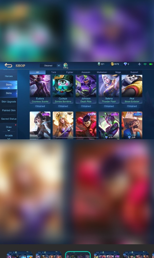 Mobile Legends Epic skins, Video Gaming, Gaming Accessories, Game Gift ...