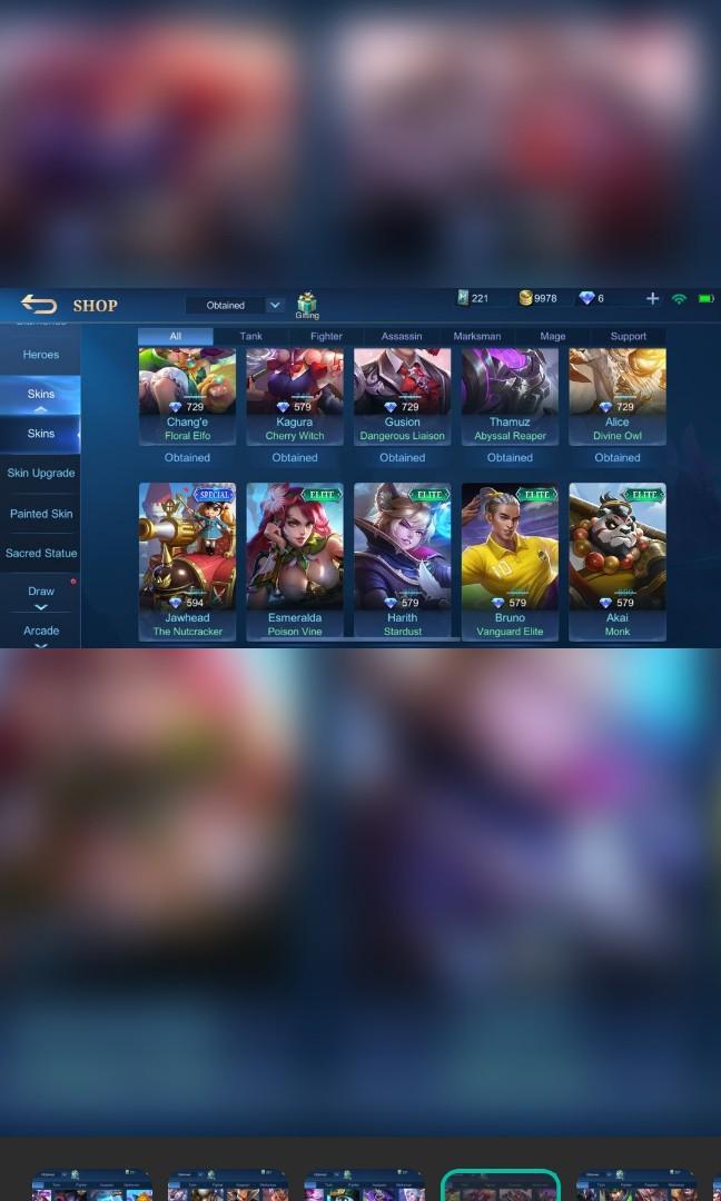 Mobile Legends Epic skins, Video Gaming, Gaming Accessories, Game Gift ...