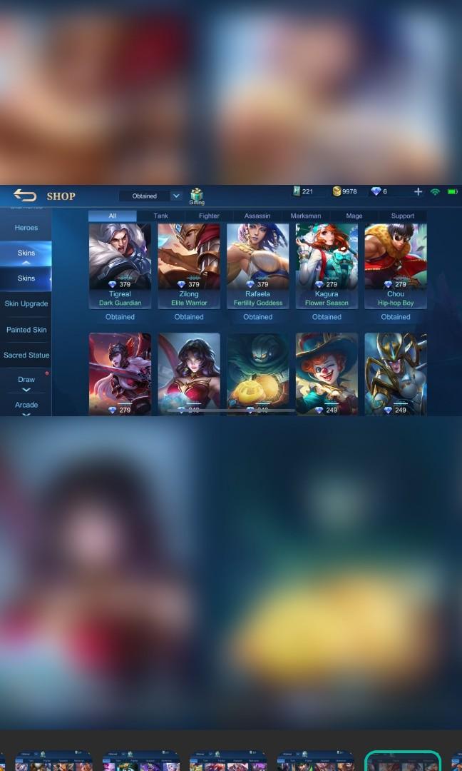 Mobile Legends Epic skins, Video Gaming, Gaming Accessories, Game Gift ...