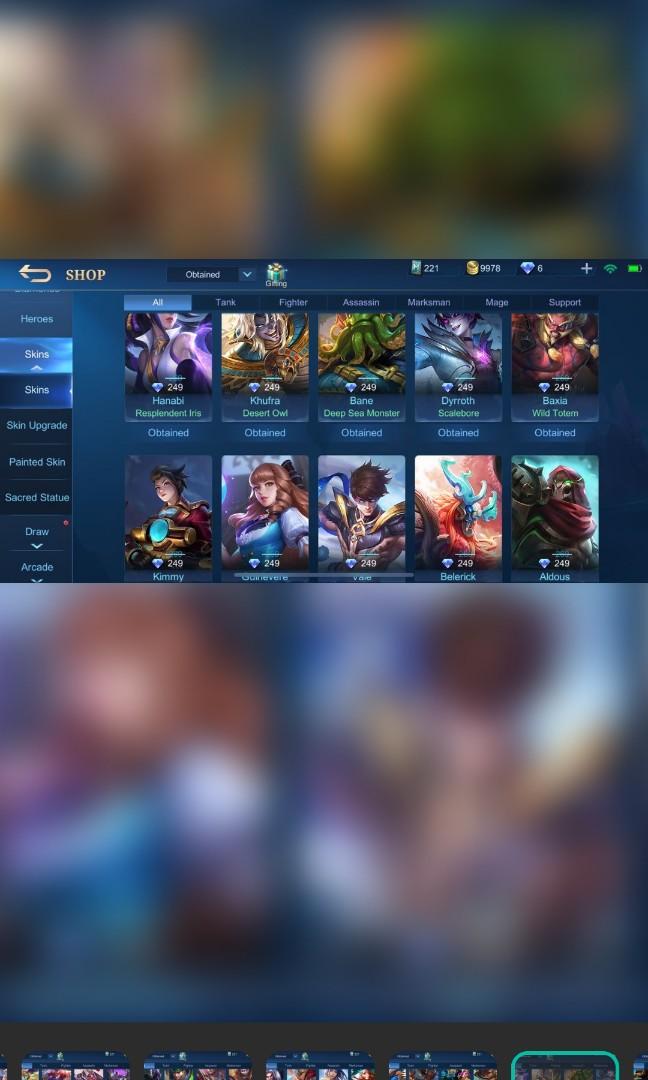 Mobile Legends Epic skins, Video Gaming, Gaming Accessories, Game Gift ...