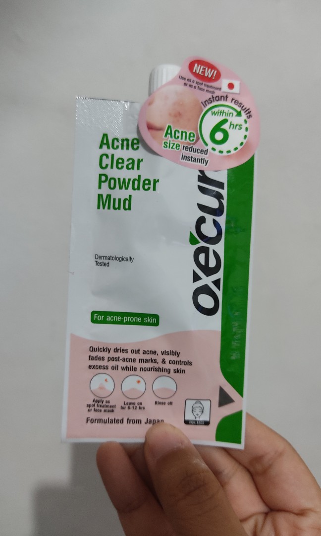 Oxecure Acne Clear Powder Mud, Beauty & Personal Care, Face, Face Care ...