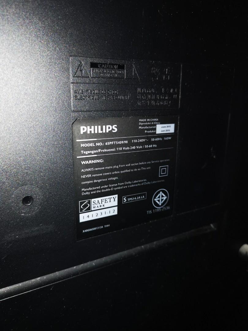 Philips 65 inch LED TV, TV & Home Appliances, TV & Entertainment, TV on ...