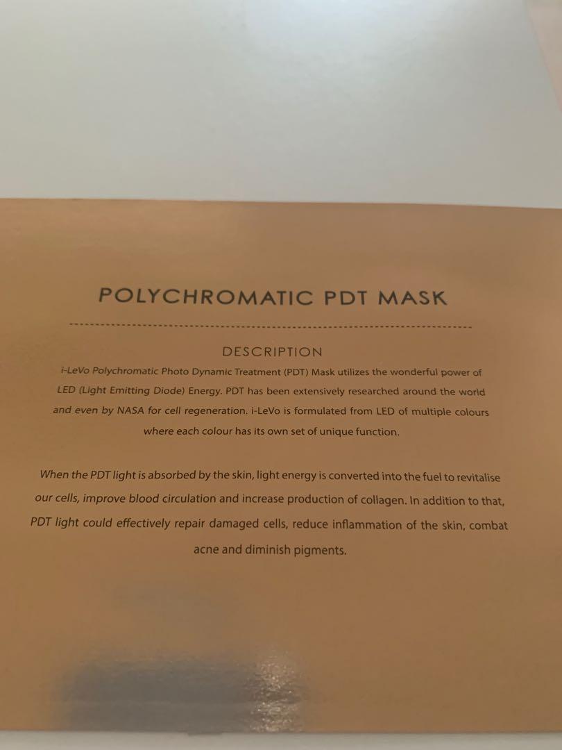 Polychromatic PDT Mask with neck, Beauty & Personal Care, Face, Face ...