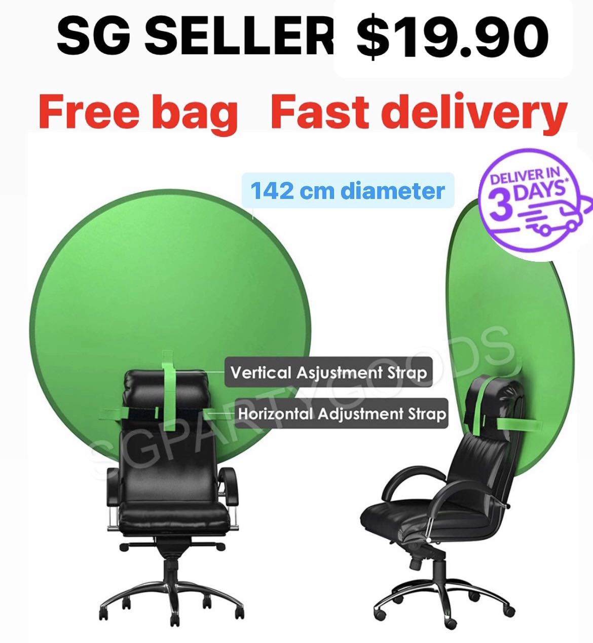 142cm green screen backdrop photography foldable green screen backdrop ...