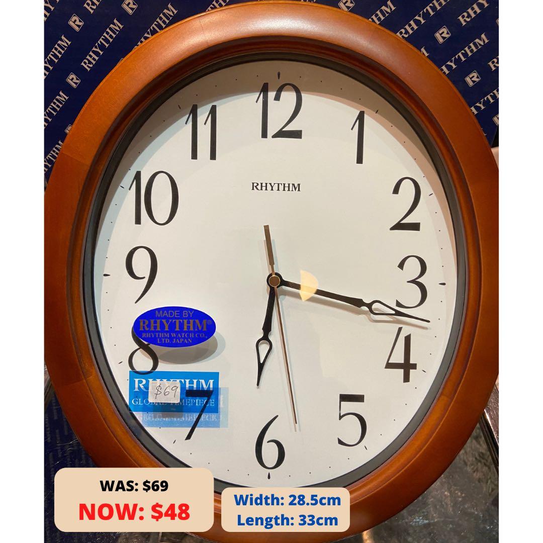 Rhythm Wall Clock, Furniture & Home Living, Home Decor, Clocks on Carousell