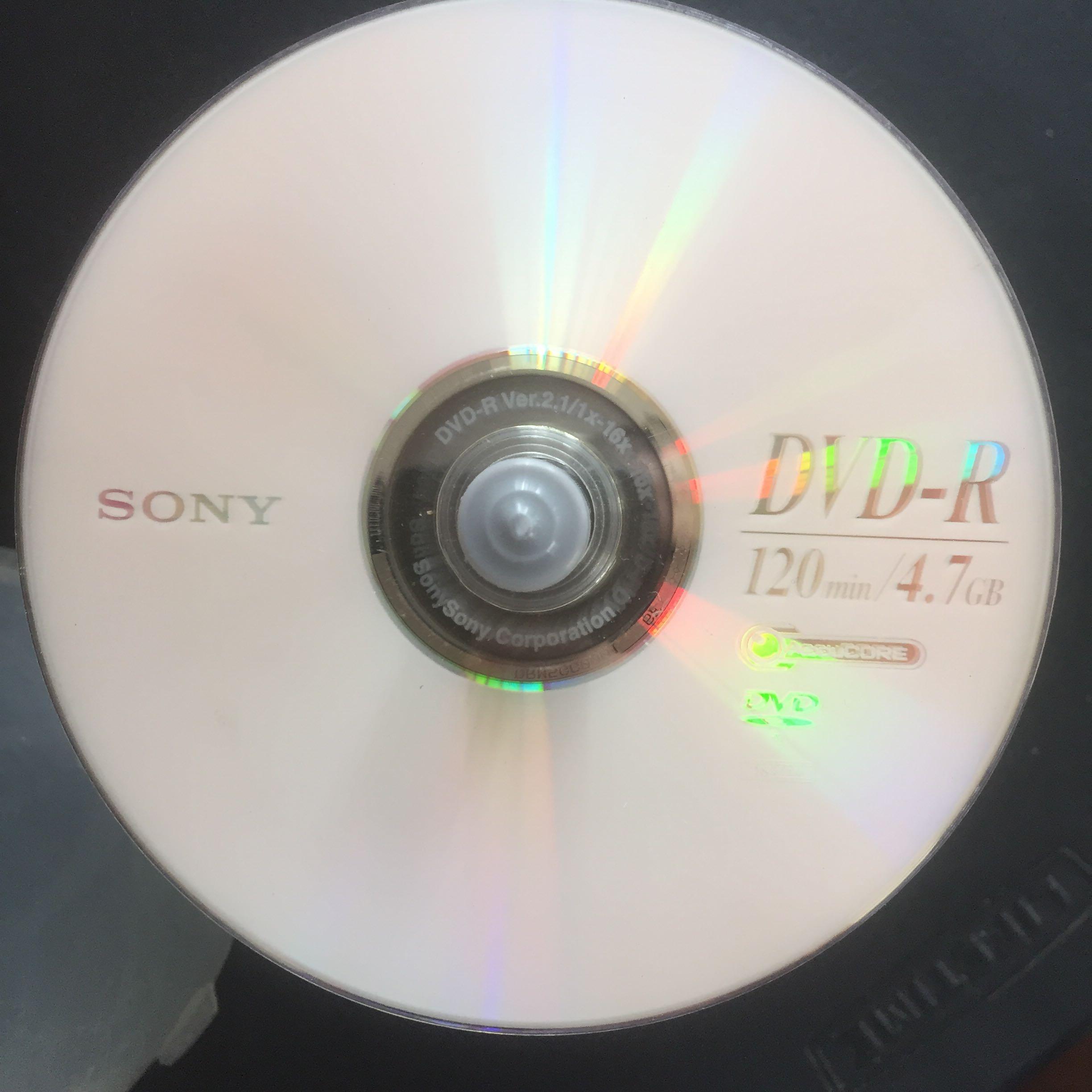 Sony DVD-R 16X Recordable DVD 4.7GB 120 Min, Hobbies & Toys, Music ...