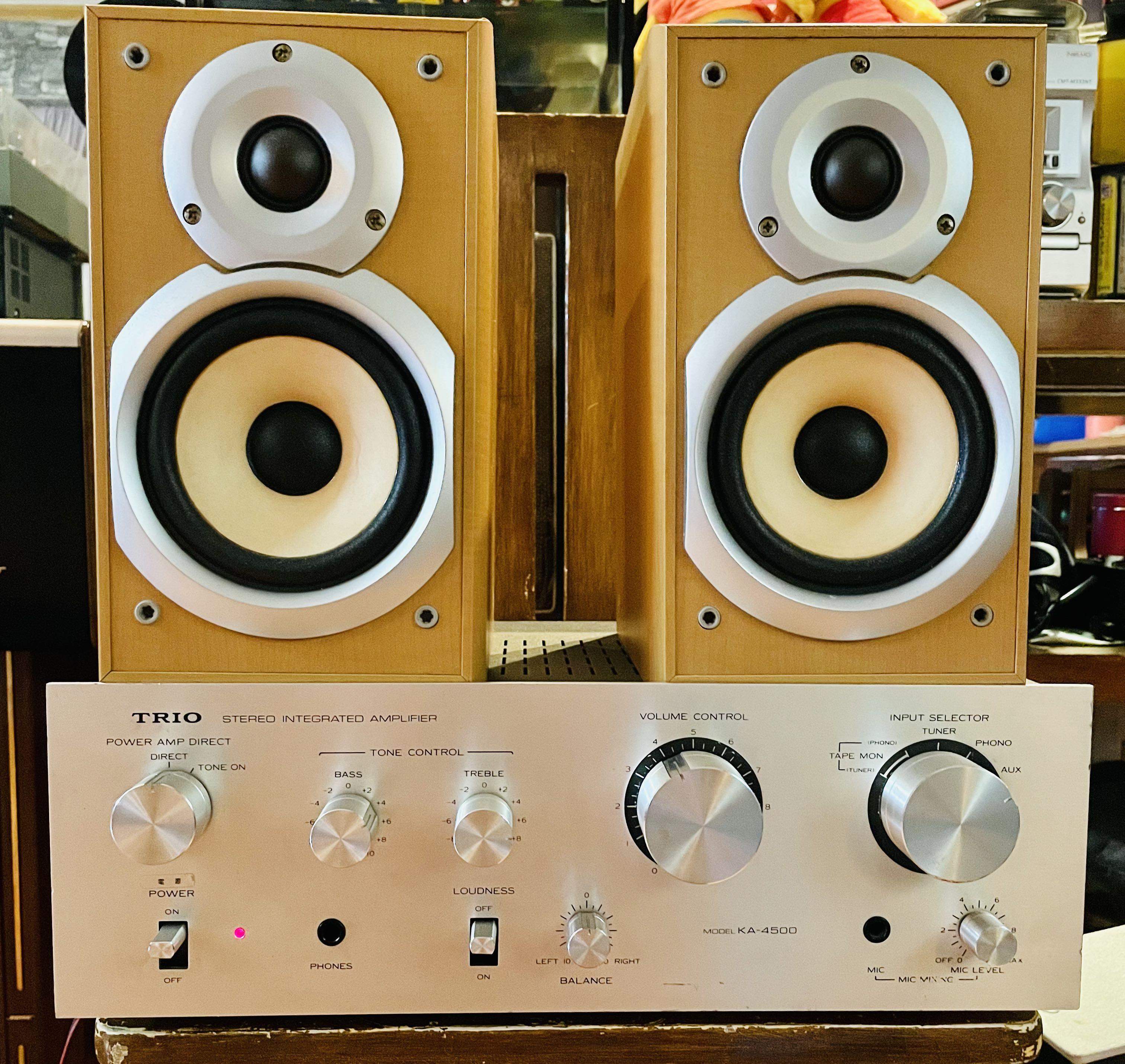 Vintage Trio integrated Amplifier with kenwood speakers, Audio ...