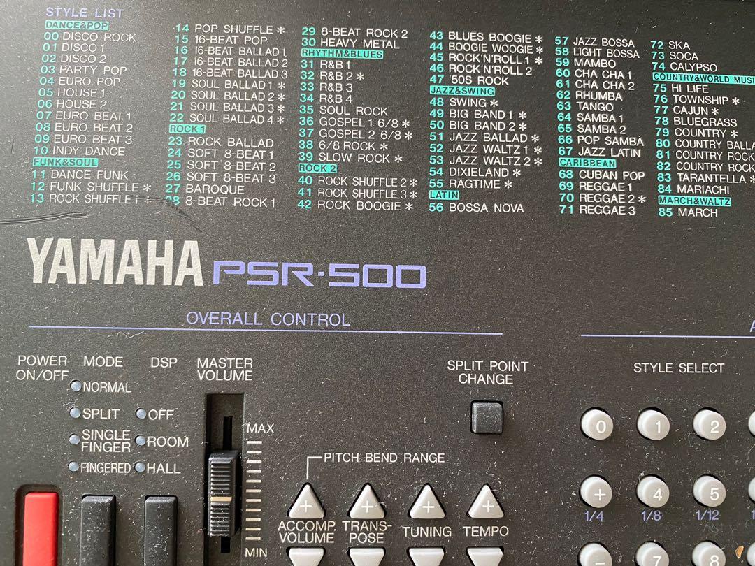 Yamaha PSR 500, Hobbies & Toys, Music & Media, Musical Instruments on ...