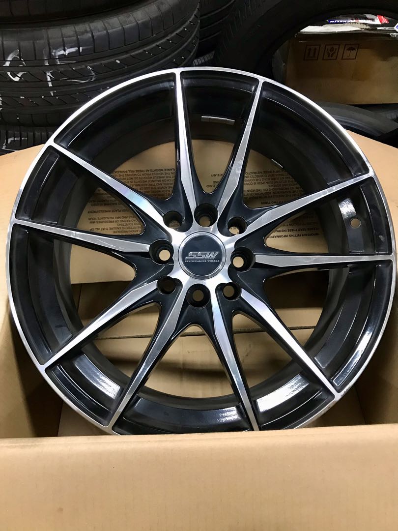 17” 4x100 4x114 Used Sports Rim, Car Accessories, Tyres & Rims on Carousell
