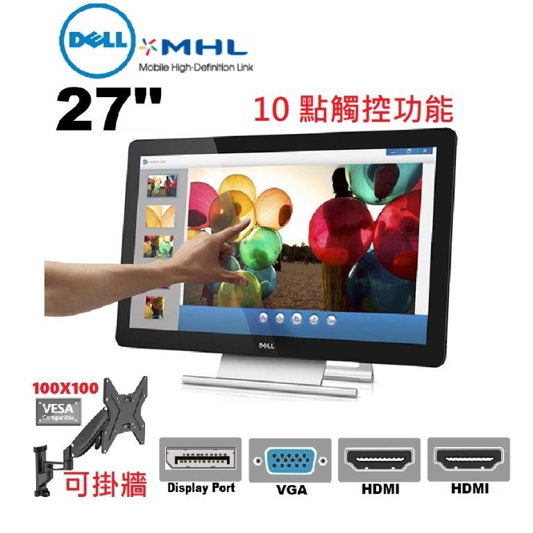 27吋 DELL P2714T LED mon 觸控屏 支持10觸控 大屏觸控 p2714Tt p2714 27 28 29 顯示器 ...