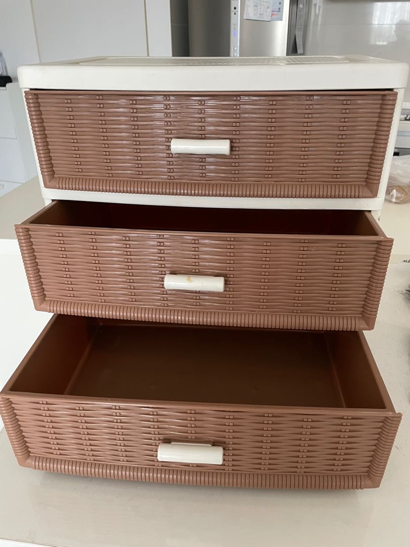 3-layer plastic storage box, Furniture & Home Living, Home Improvement ...