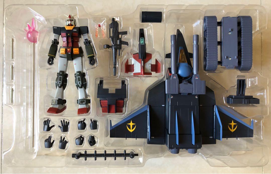 二手 THE ROBOT SPIRITS 魂 SIDE MS RX-78-2 GUNDAM ＆ G-FIGHTER ver. A.N.I.M.E. Real Type Color 高達, 興趣 ...