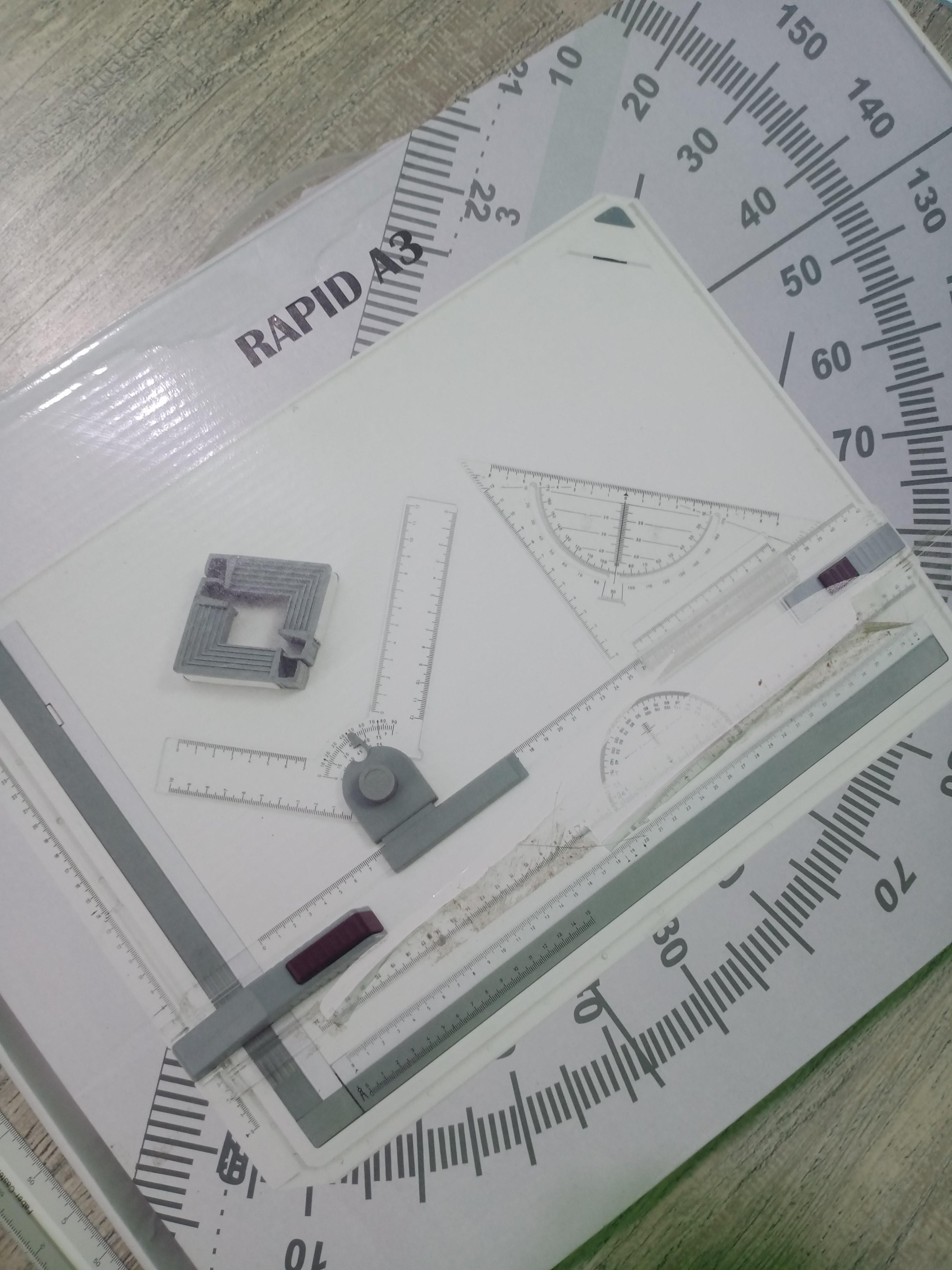 A3 Drawing Board Table with Parallel Motion Ruler Adjustable Angle ...