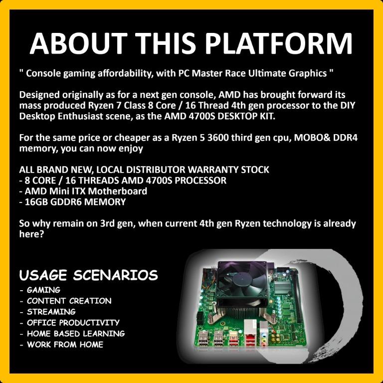 AMD 4700S 8-CORE PROCESSOR WITH 16GB GDDR6 MEMORY AFFORDABLE BUDGET ...