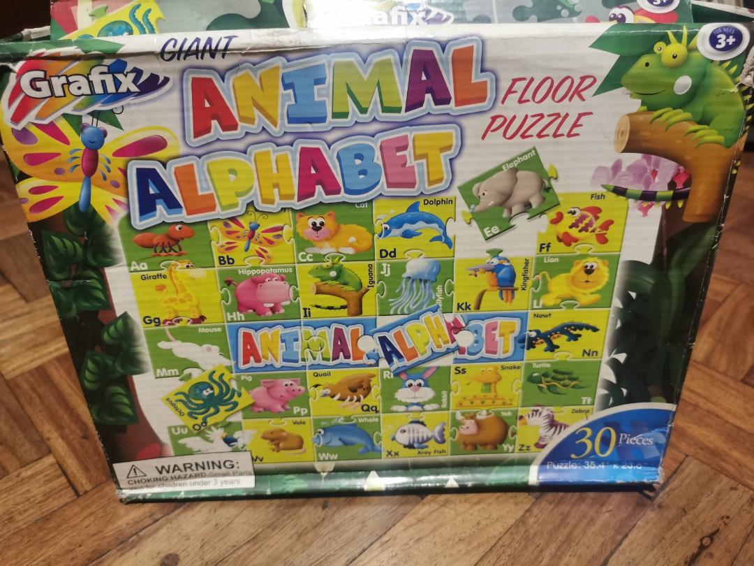 Animal alphabet floor puzzle, Hobbies & Toys, Books & Magazines ...