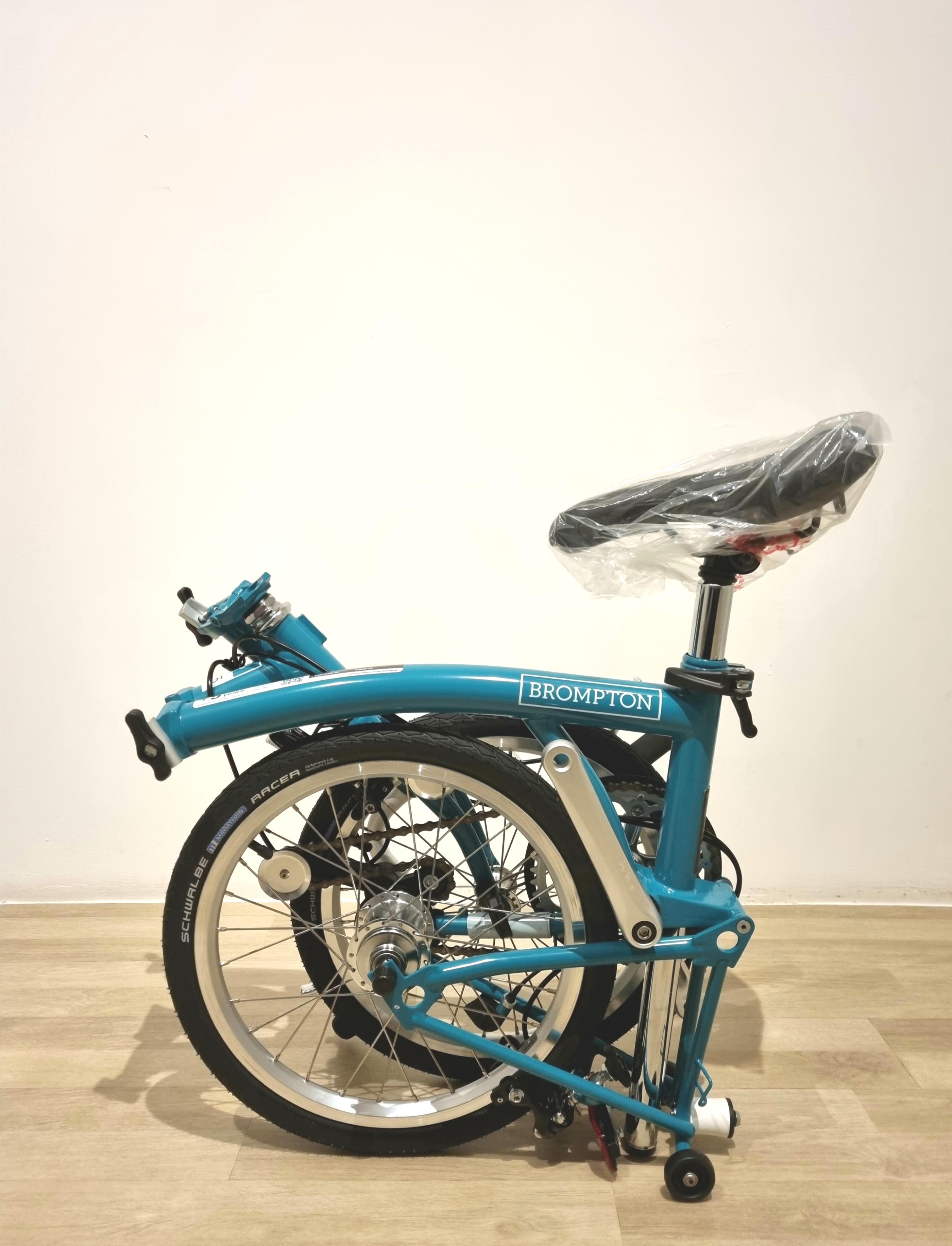 Brand New Water Blue Brompton M3L upgraded with Superlight Titanium ...