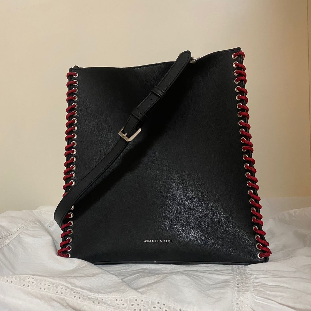 Charles&Keith limited edition leather rope Bag, Women's Fashion, Bags ...